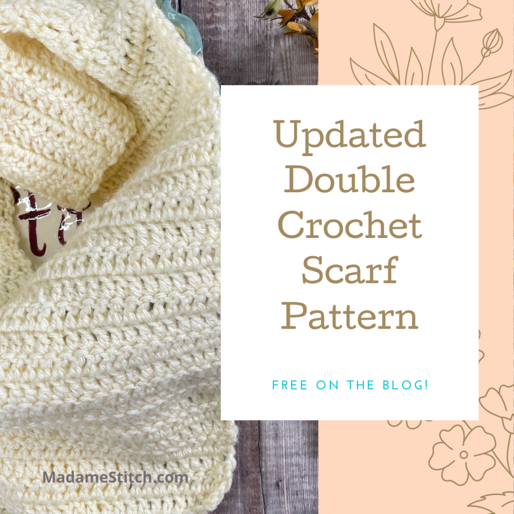 Easy Double Crochet Scarf Pattern | MadameStitch