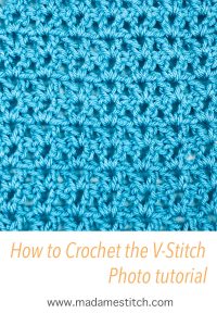 How to Crochet V-Stitch | Tutorial | MadameStitch
