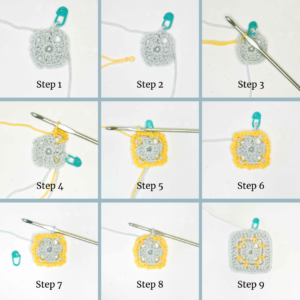 How to crochet the block stitch in the round | MadameStitch