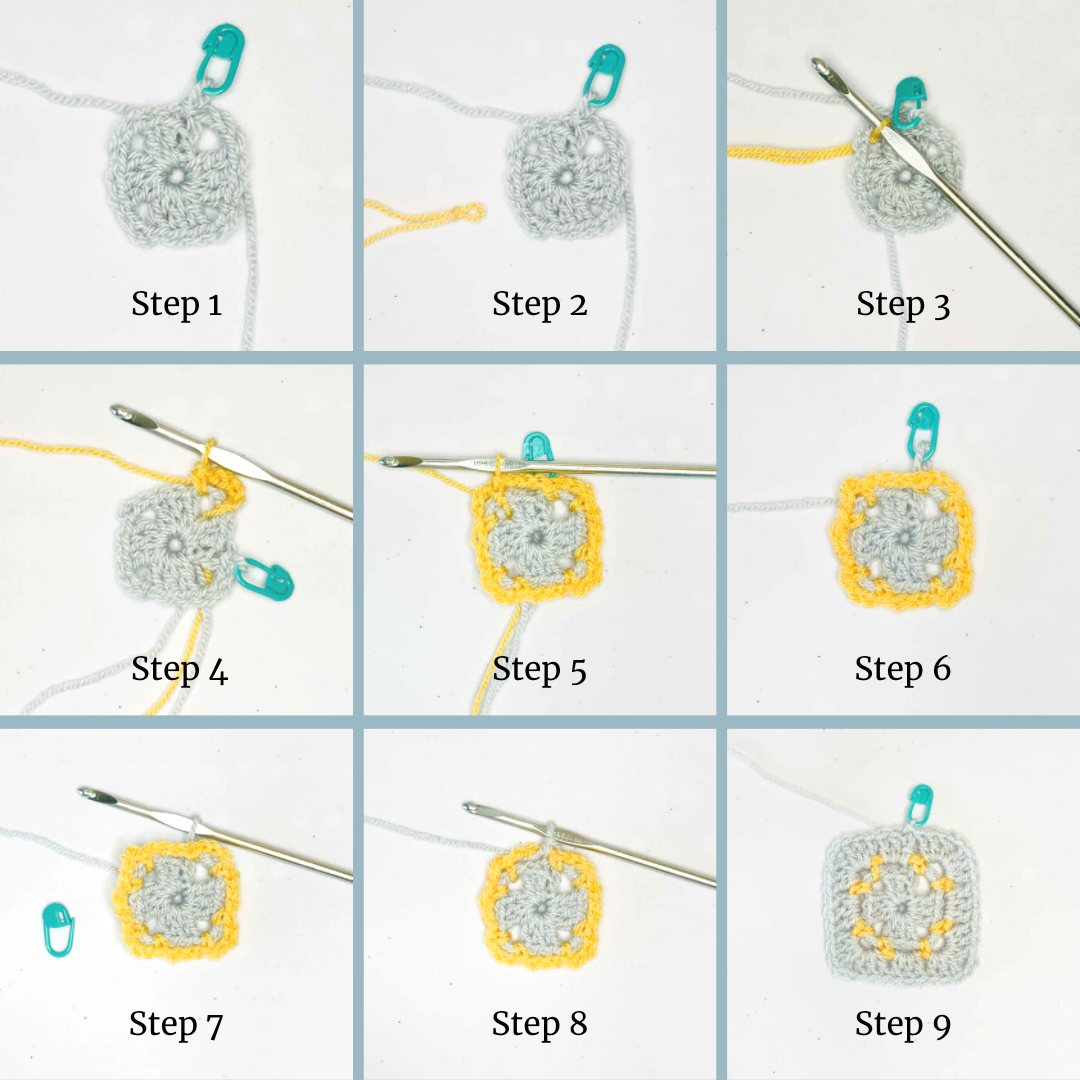 How to crochet the block stitch in the round | MadameStitch