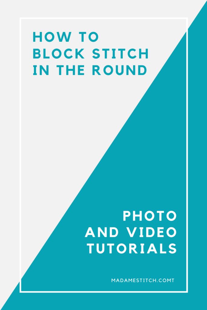 How to crochet the block stitch in the round | MadameStitch