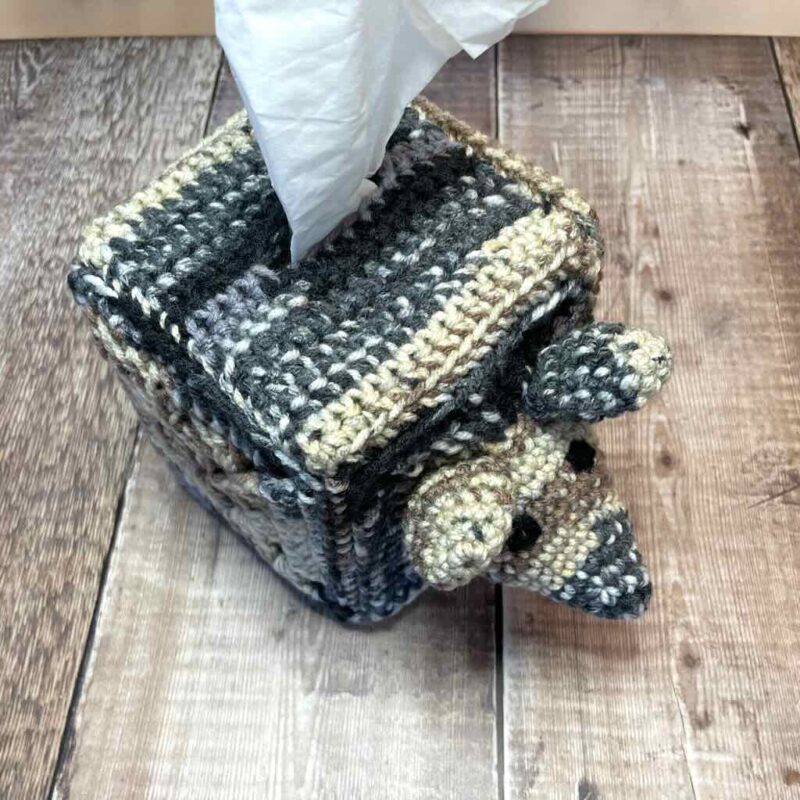 Free Armadillo Tissue Box Cover Crochet Pattern | MadameStitch