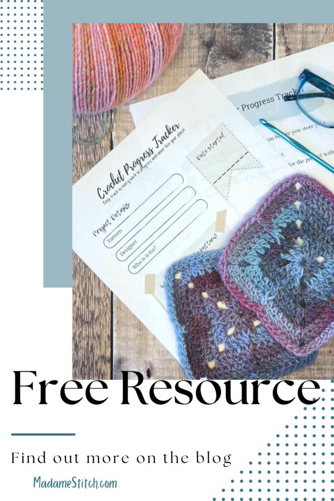 A free Crochet Progress Tracker for every project | MadameStitch