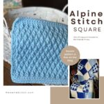 A snuggly alpine stitch pillow to beautify your home | MadameStitch