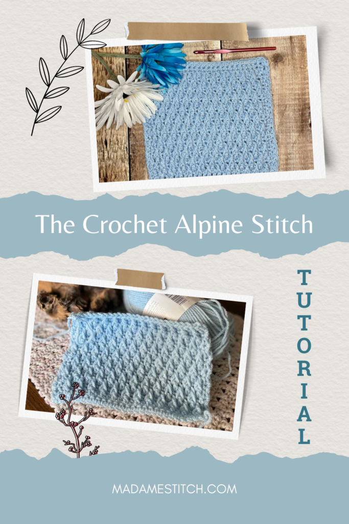 Learn the crochet alpine stitch with this tutorial | MadameStitch