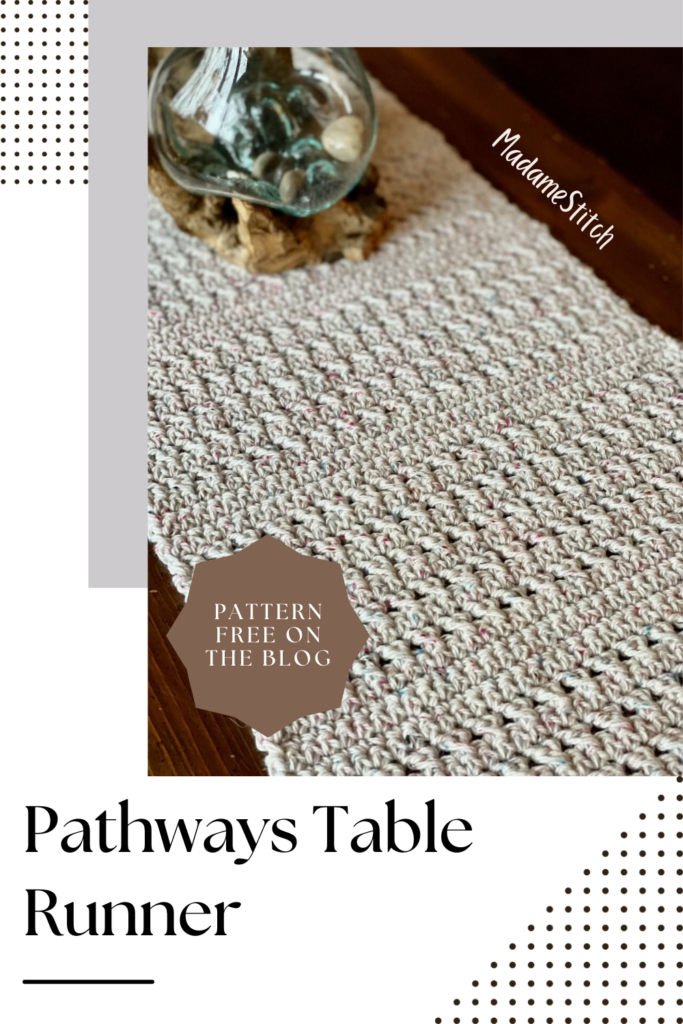 A crochet table runner that's functional and stylish | MadameStitch