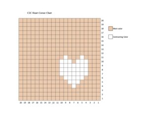 A cozy c2c heart baby blanket for that special little one | MadameStitch