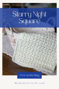 A lovely textured crochet star stitch afghan square | MadameStitch