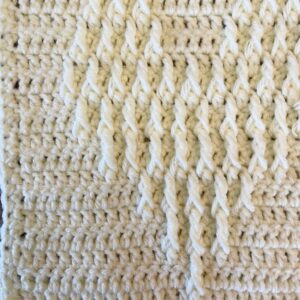 This beautiful crochet textured square is straight from the heart ...