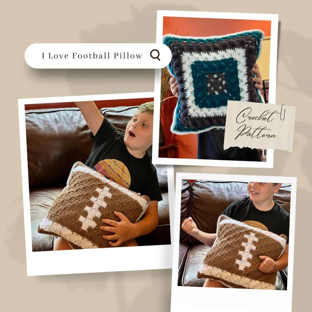 A crochet football pillow to show your team spirit | MadameStitch