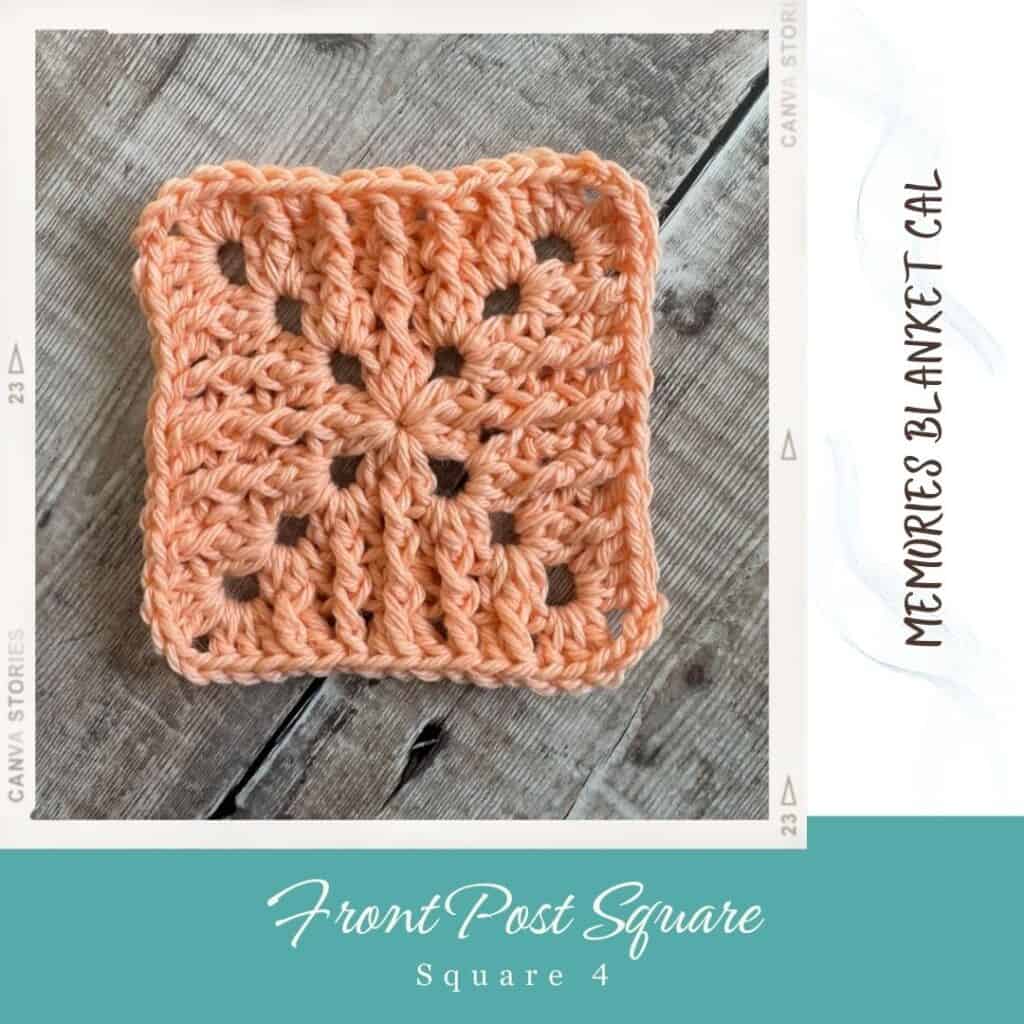 An easy crochet popcorn stitch granny square | MadameStitch