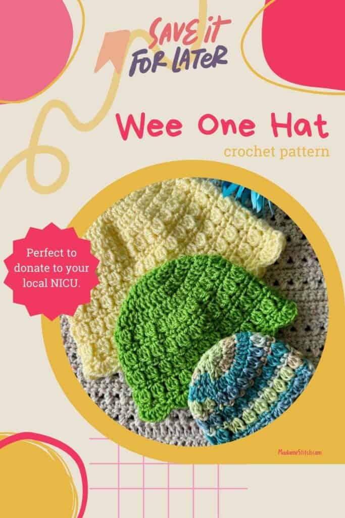 A crochet preemie hat perfect for donating | MadameStitch