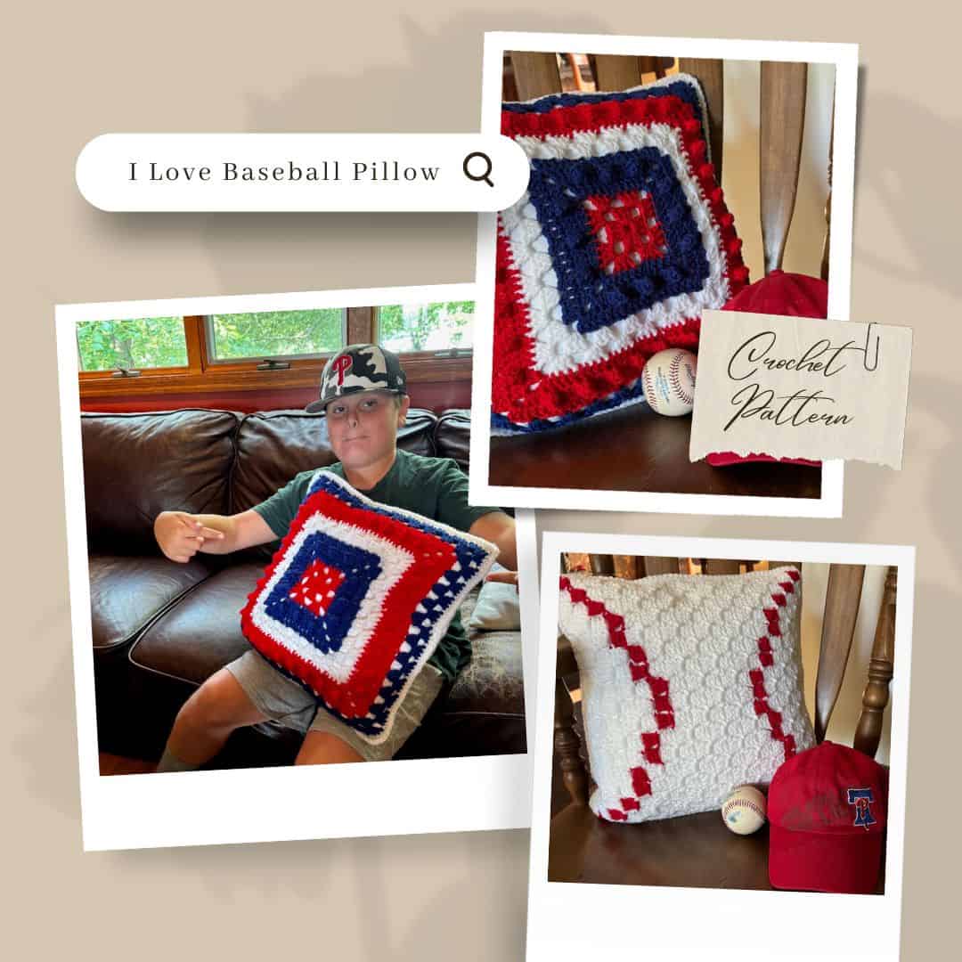 The perfect crochet baseball pillow for your #1 team | MadameStitch