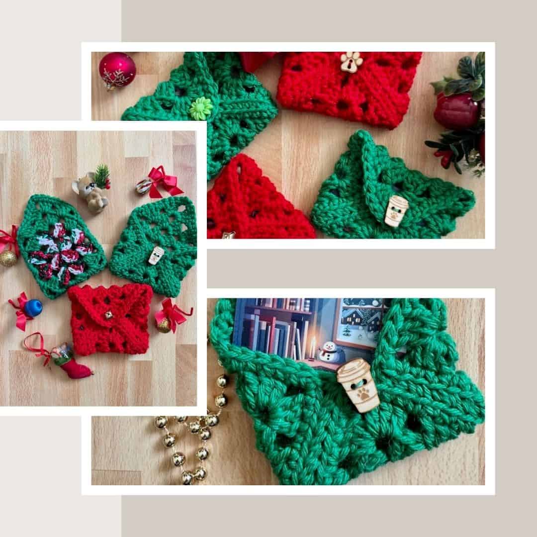 Crochet a special granny square gift card holder for a personalized ...