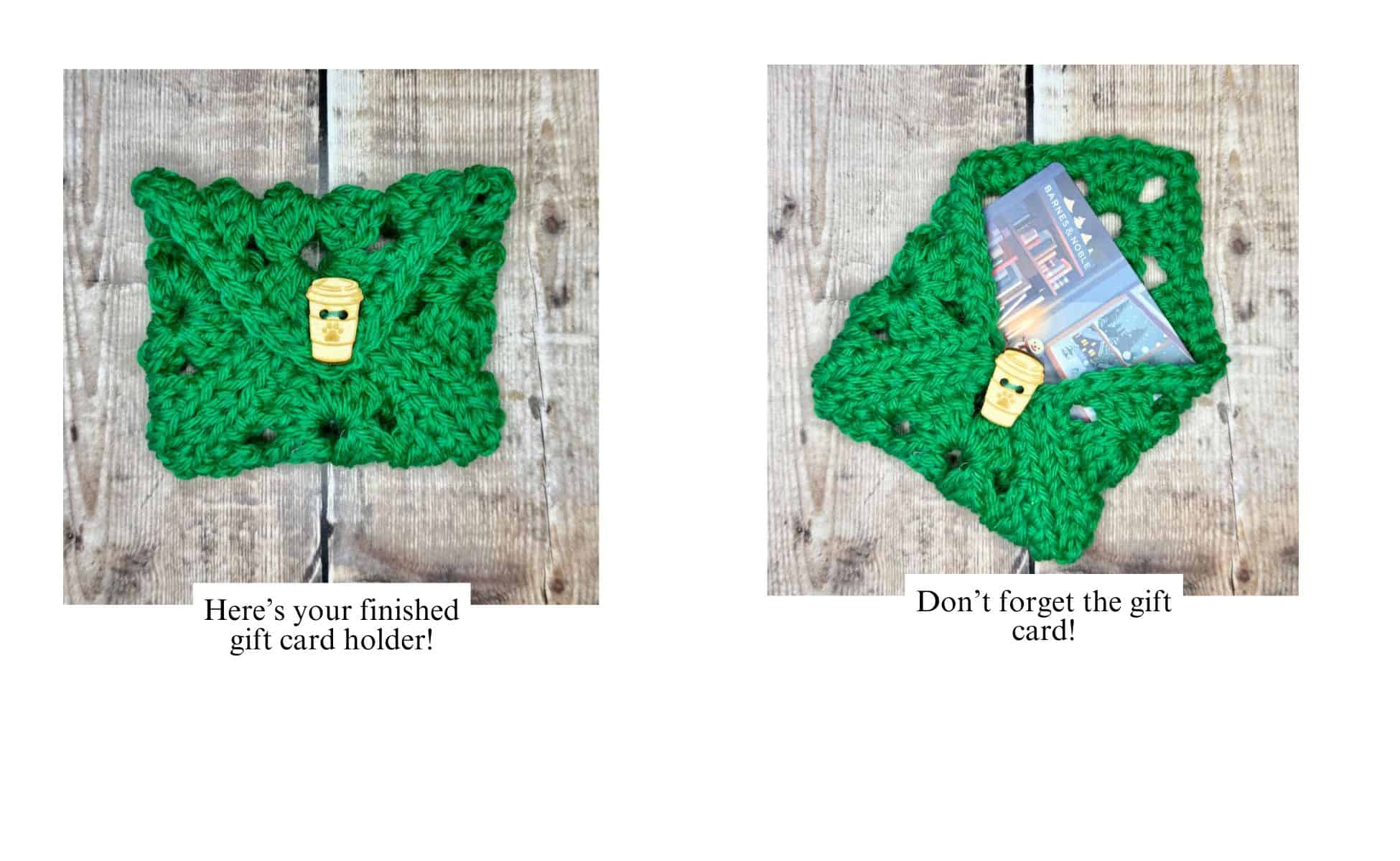 Crochet a special granny square gift card holder for a personalized ...