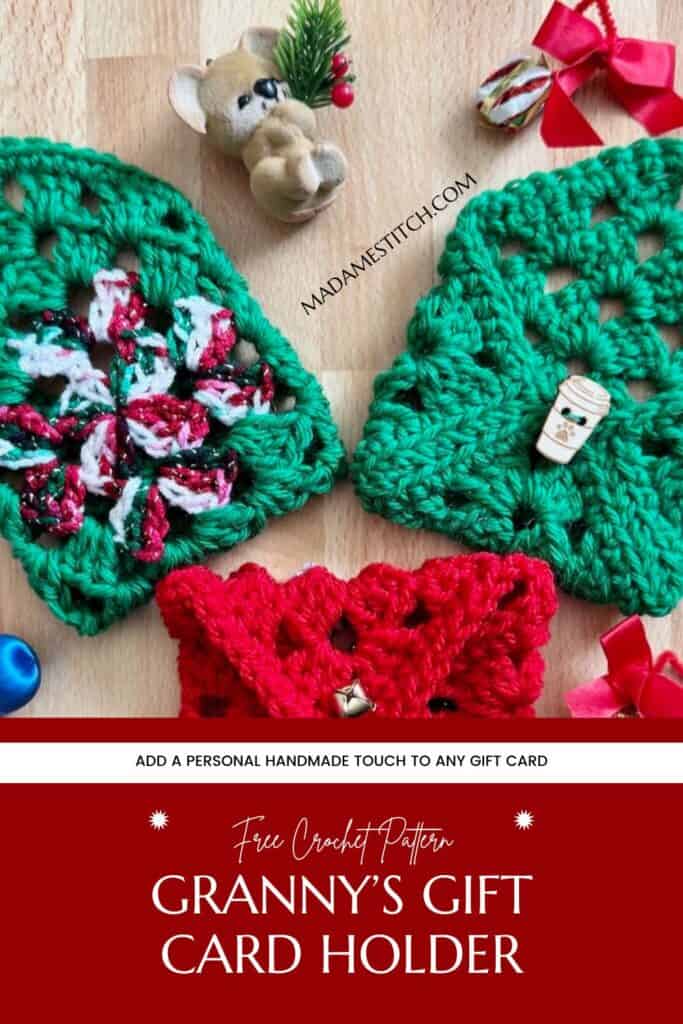 Crochet a special granny square gift card holder for a personalized ...